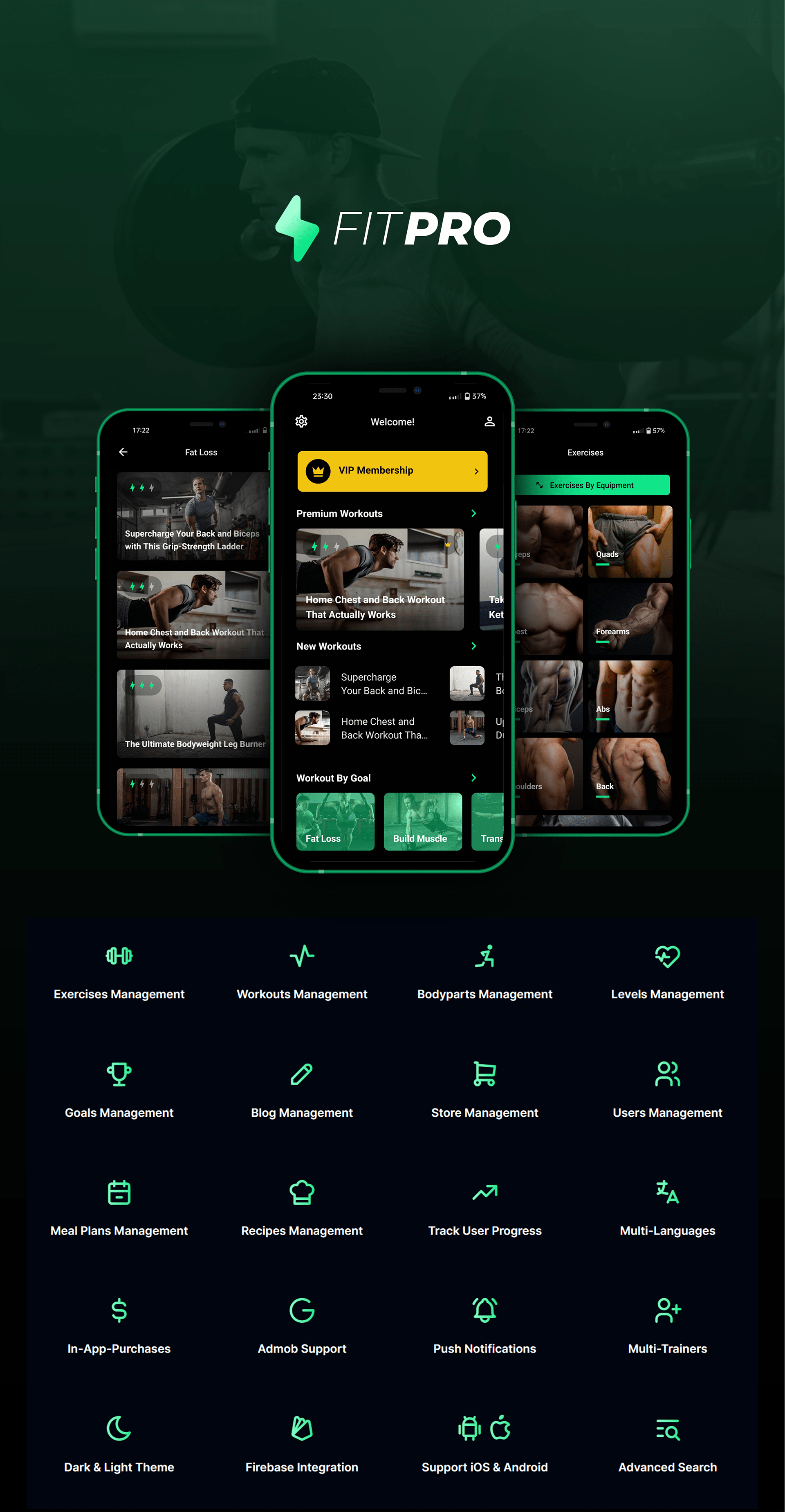 FitPro – Complete React Native Fitness App + In-App-Purchases – Wicombit